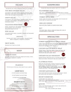 Menu - The Paisley Pear